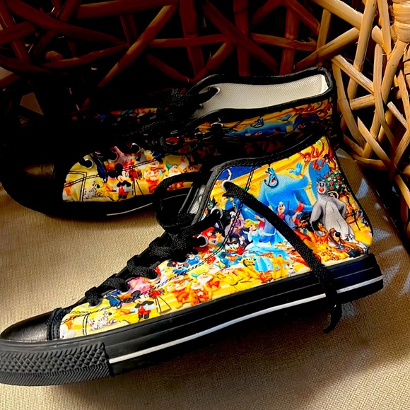 Shoes | Disney Character High Top Mens Sneakers 9 Rare Unique | Poshmark